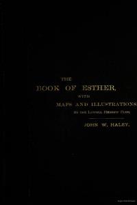 The Book of Esther, a new translation : with critical notes, excursuses ...